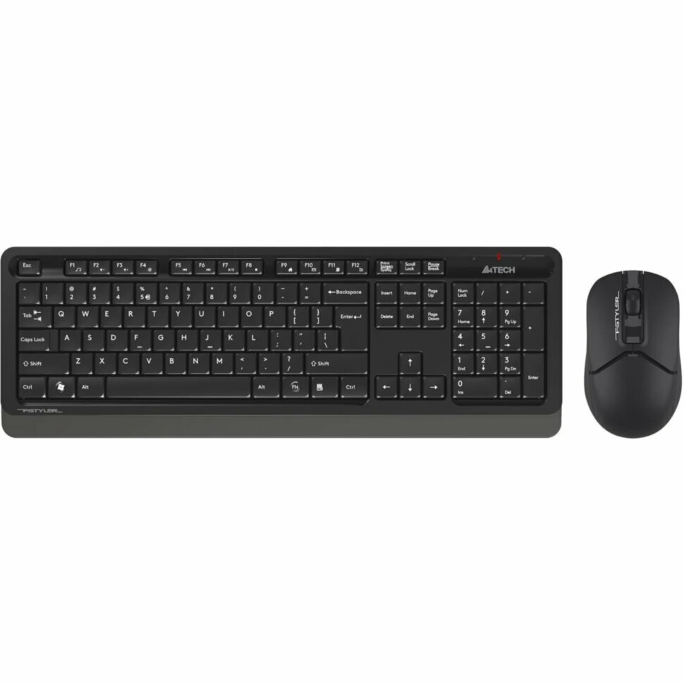 Набор клавиатура+мышь A4Tech Fstyler (FG1012 BLACK) клав: черн/сер мышь: черн, 1729906