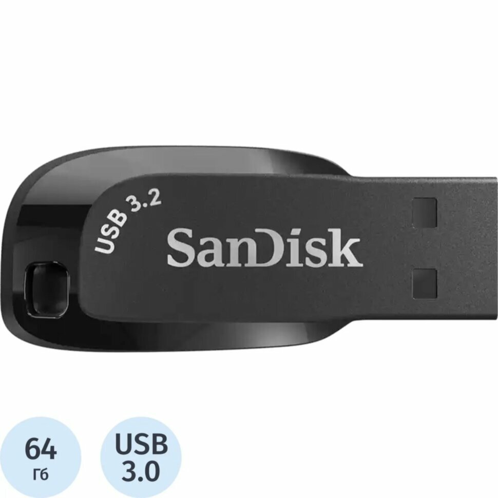 Флеш-память SanDisk Ultra Shift 64 GB черн SDCZ410-064G-G46, 2430873
