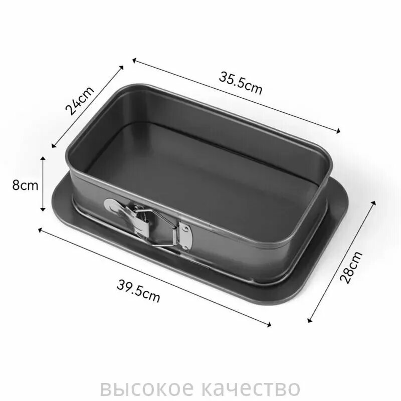 Квадратная форма для выпечки торта со съемным дном, противни для чизкейков с антипригарным покрытием.