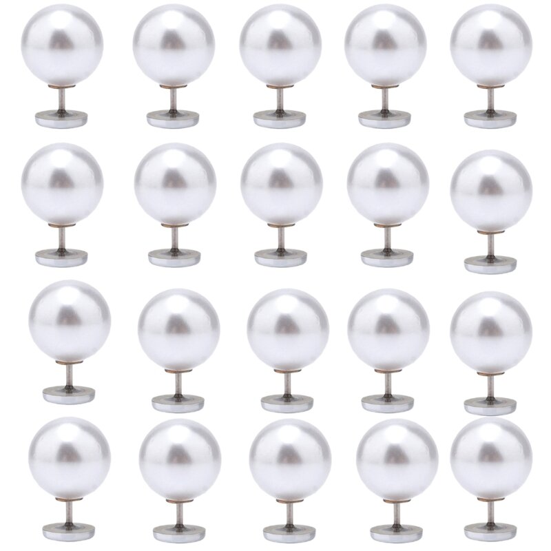 Alloy Pearls Button Flat Garment Fastening Clip Crafting Supplies For Enthusiasts
