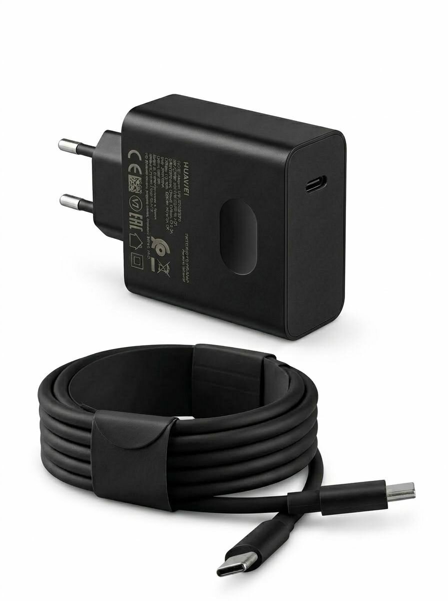 Зарядка для ноутбука Huawei Type-C 65W (5V-2A, 9V-2A, 12V-2A, 15V-3A, 20V-3.25A), зарядное устройство HW-200325EP0, черный блок питания с вилкой