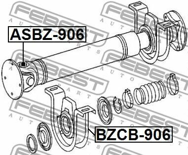 Крестовина карданного вала 27x88 Mercedes-Benz 2T-Sprinter VOLKSWAGEN Crafter 30-50 2006- FEBEST ASBZ-906
