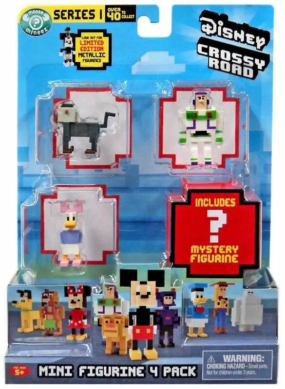 Crossy Road Disney Рафики, Базз, Ромашка и Загадочная Фигурка Мини-Набор Фигурок 4