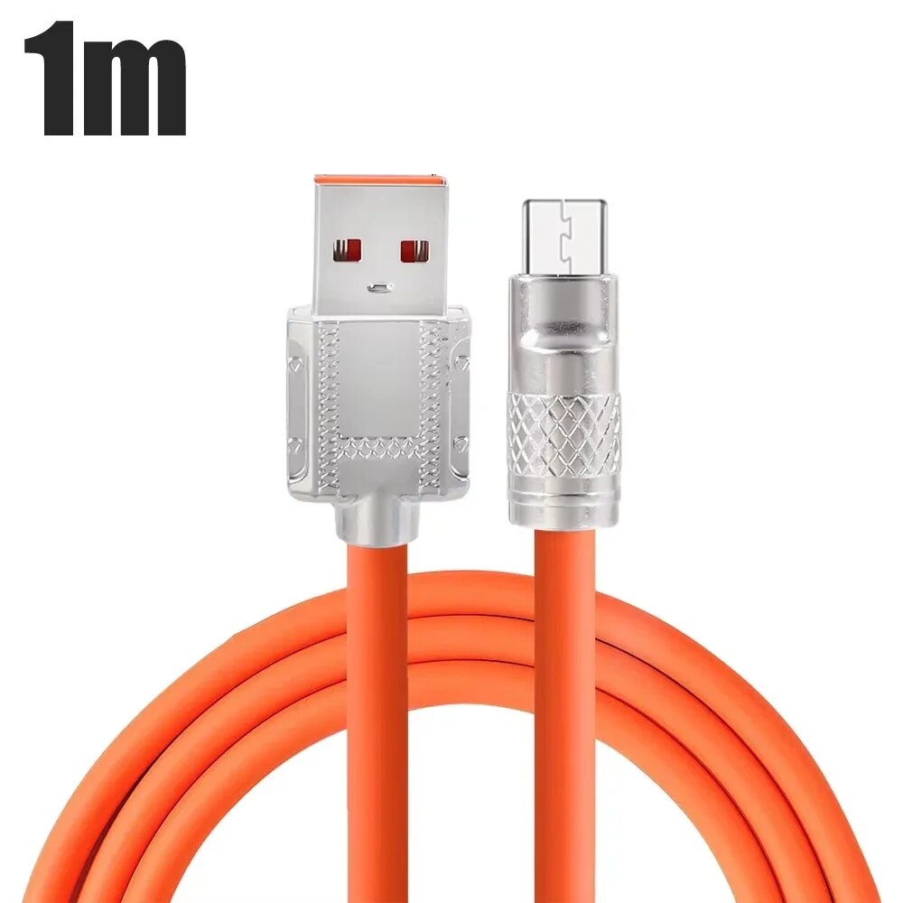 Кабель USB-C Из Жидкого Силикона 1/2 М Для Быстрой Зарядки 120 Вт 6А, Сверхбыстрая Зарядка Type-C Для Huawei, Samsung, Xiaomi