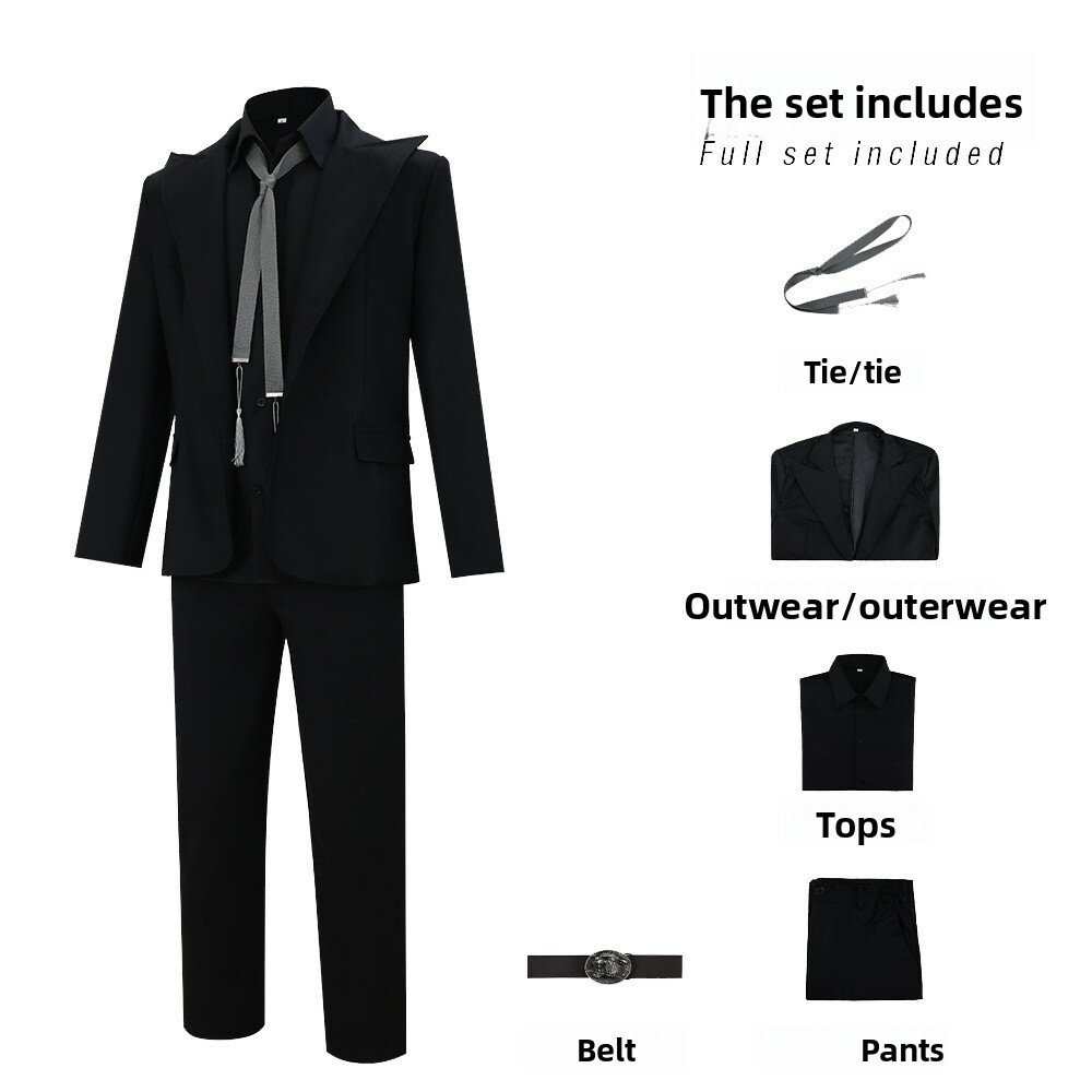Good omens crowley costume with polyester material for cosplay and themed events, m