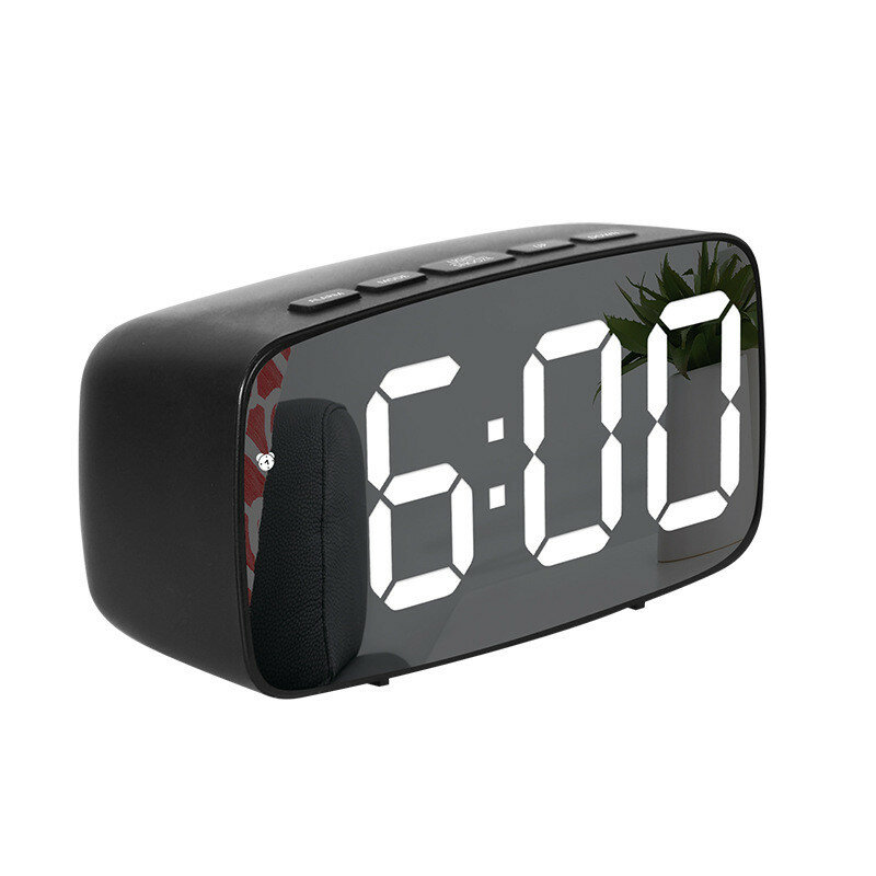 Digital clock minimalist plastic with night light and 24hour display for bedroom nightstand black