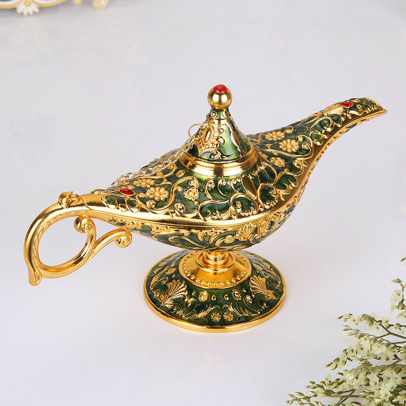 Фонарь aladdin fantasy metallic antique style для дома и офиса, зелёный