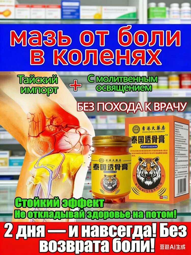 Проникающий бальзам для суставов от старых травм и растяжений