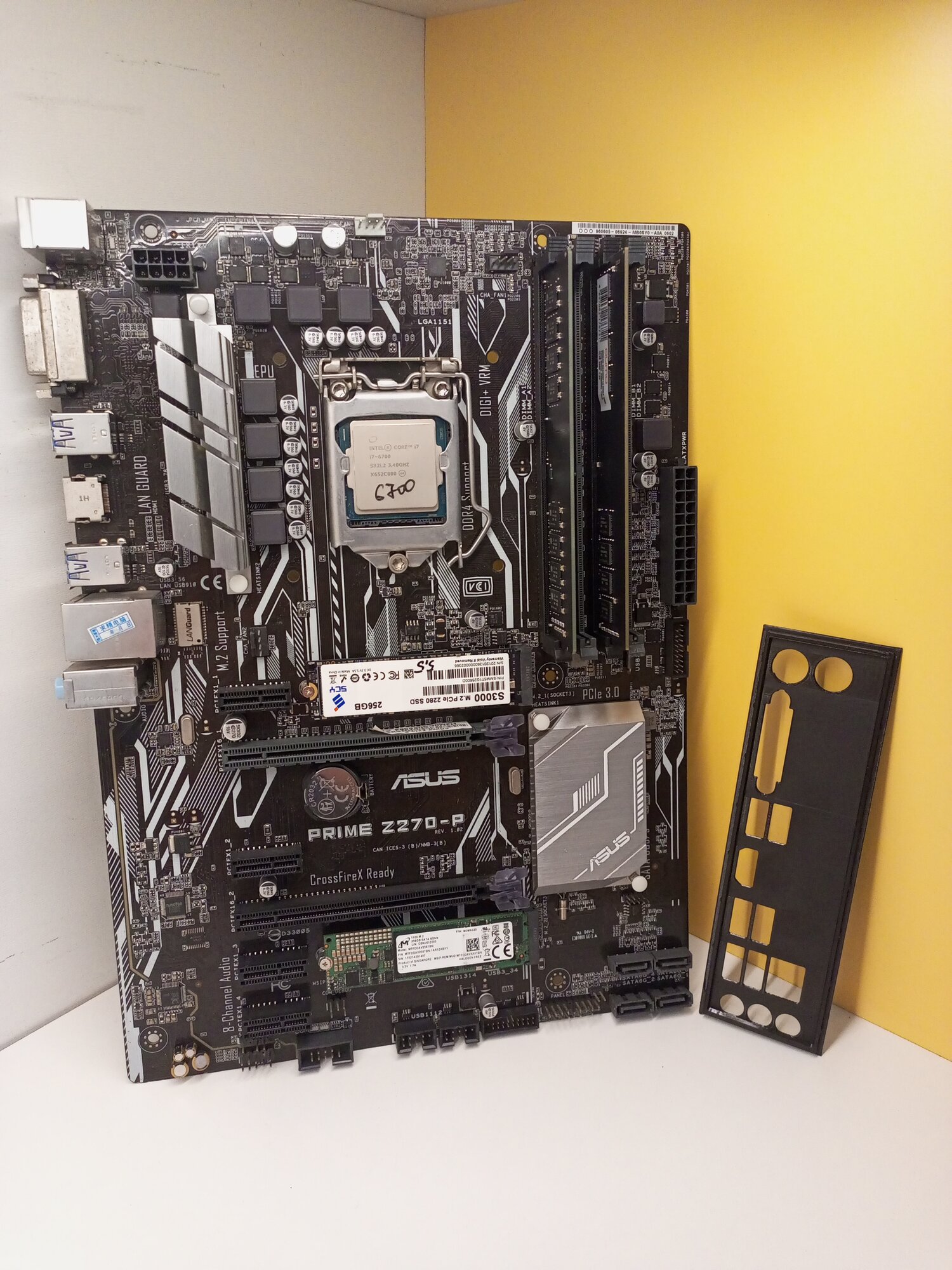 Игровой комплект : Intel Core i7-6700, DDR4 16Gb, Asus Z270-P, m2 256G + m2 256Gb