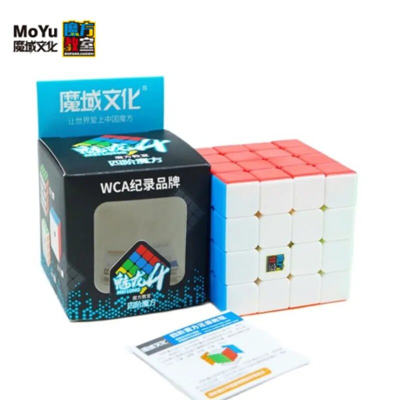 MoYu 4x4 Meilong 4x4x4 Magic Cube Speed Cubes Magic Puzzle Strickerless Magico Cubo moyu кубические игрушки для детей