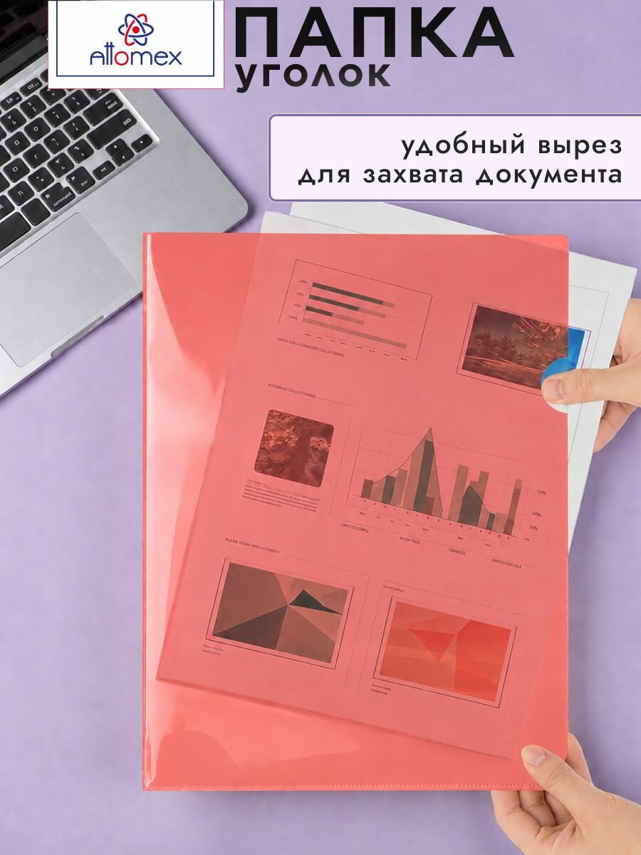 Папка-уголок для документов А4 4 штук — фото 1