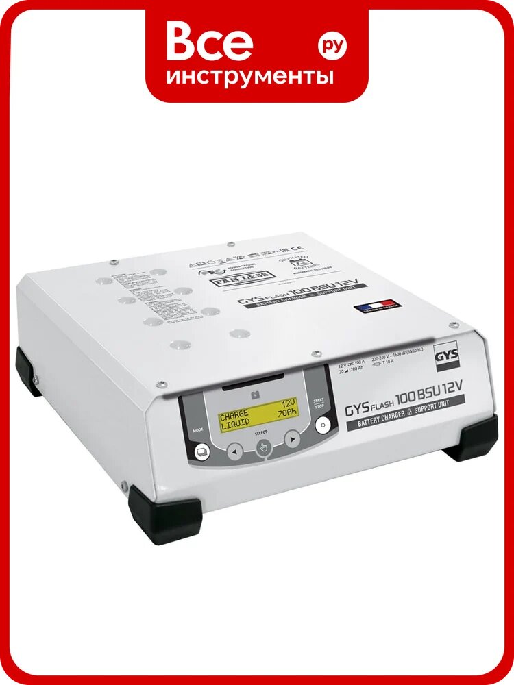 Зарядное устройство GYS FLASH 100 BSU 12V, 5м кабель, 901834