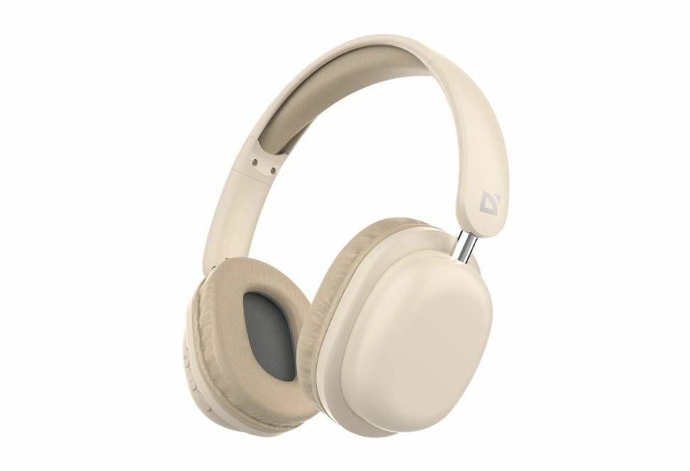 Наушники беспроводные, большие Bluetooth-гарнитура бежевого цвета, Defender FreeMotion B640 (63642)