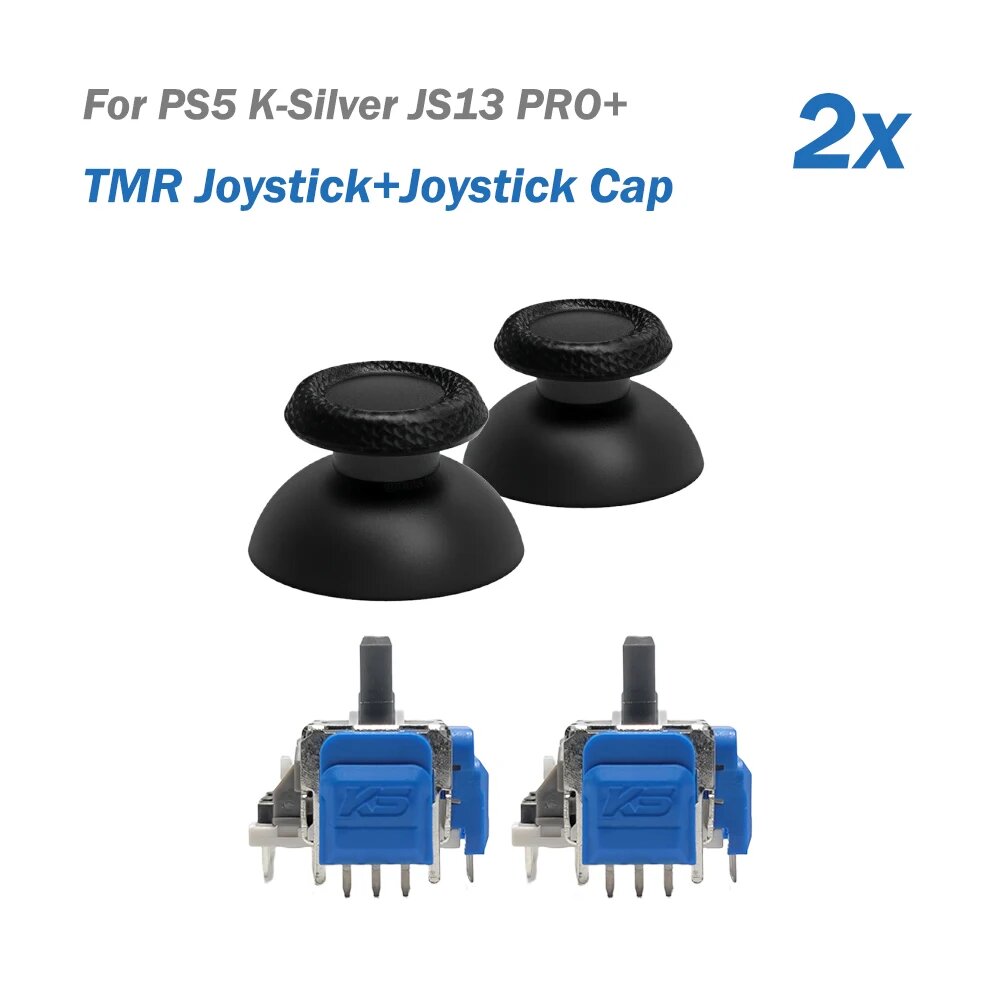 K-Silver JS13 Pro+ TMR Джойстики для PS5 2pcs Joystick w Cap