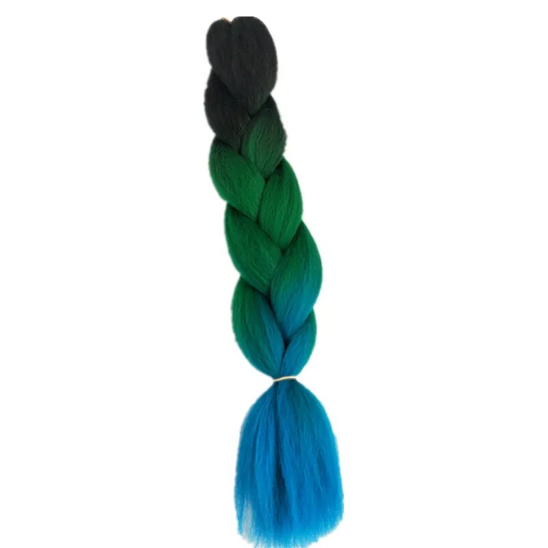 Синтетические косички Pervado Hair, 24 дюйма, огненно-красно-зелёный T1B/фиолетовый