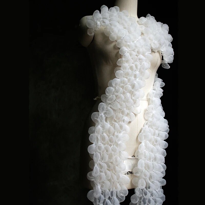 Пузырчатая сетчатая ткань из полиэстера и хлопка 85x20cm