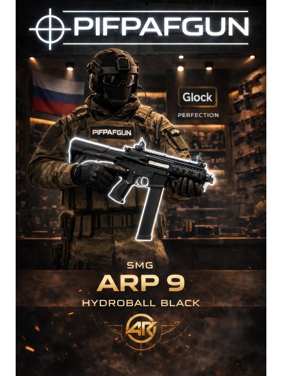 Игрушечный автомат ARP-9 гидробол BLACK орбиз 7-8мм