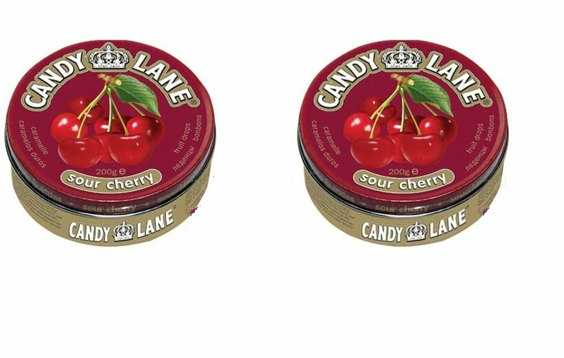 Candy Lane Леденцы Фруктовые. Кислая вишня, 200 г, 2 шт/