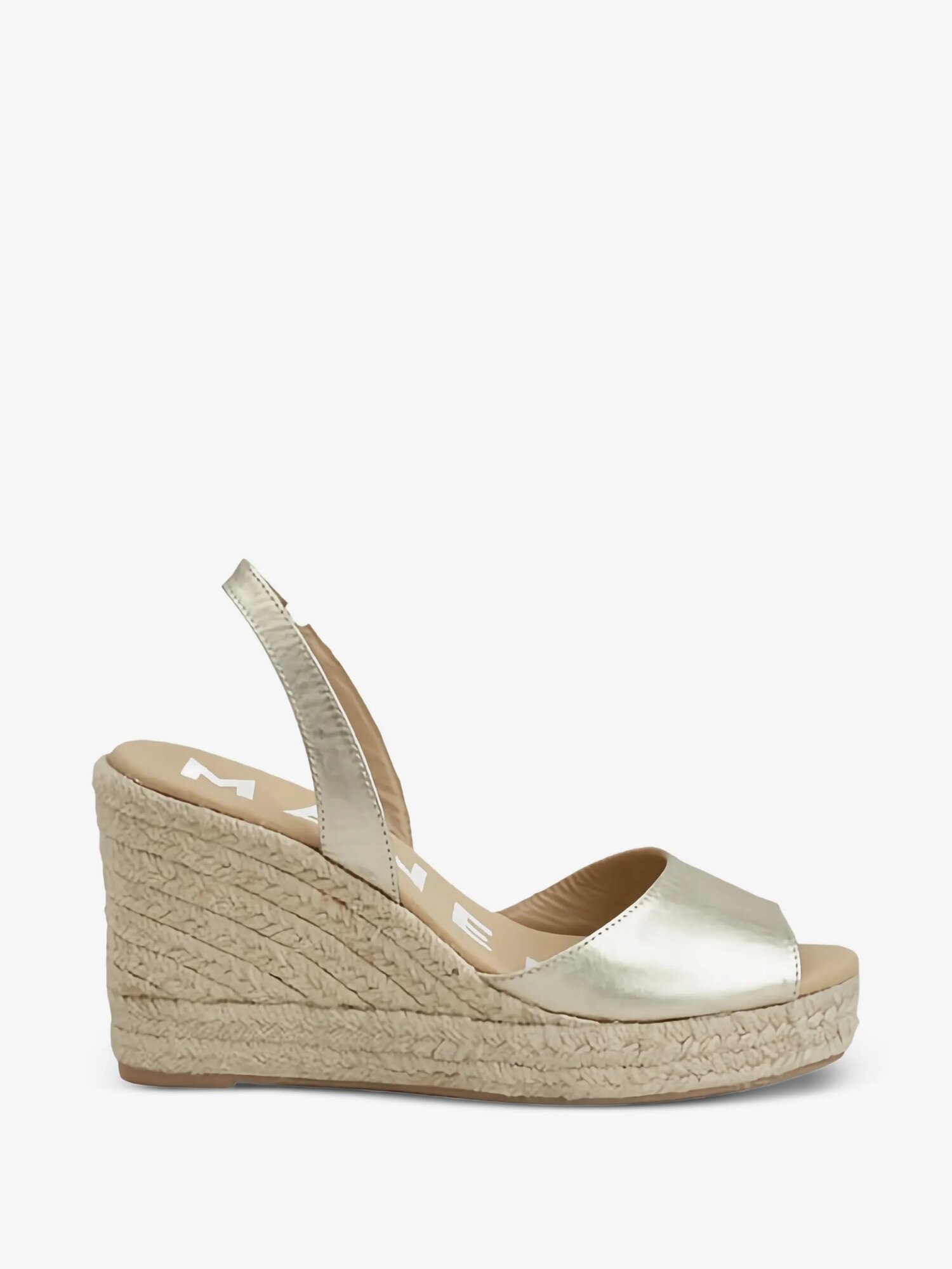 Эспадрильи Metallic-leather slingback espadrilles