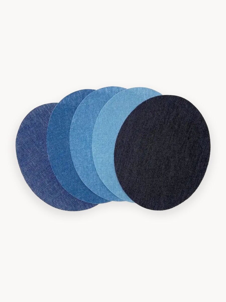 Заплатка для джинсовой одежды, наклейка на джинсы, овальные 5 шт.