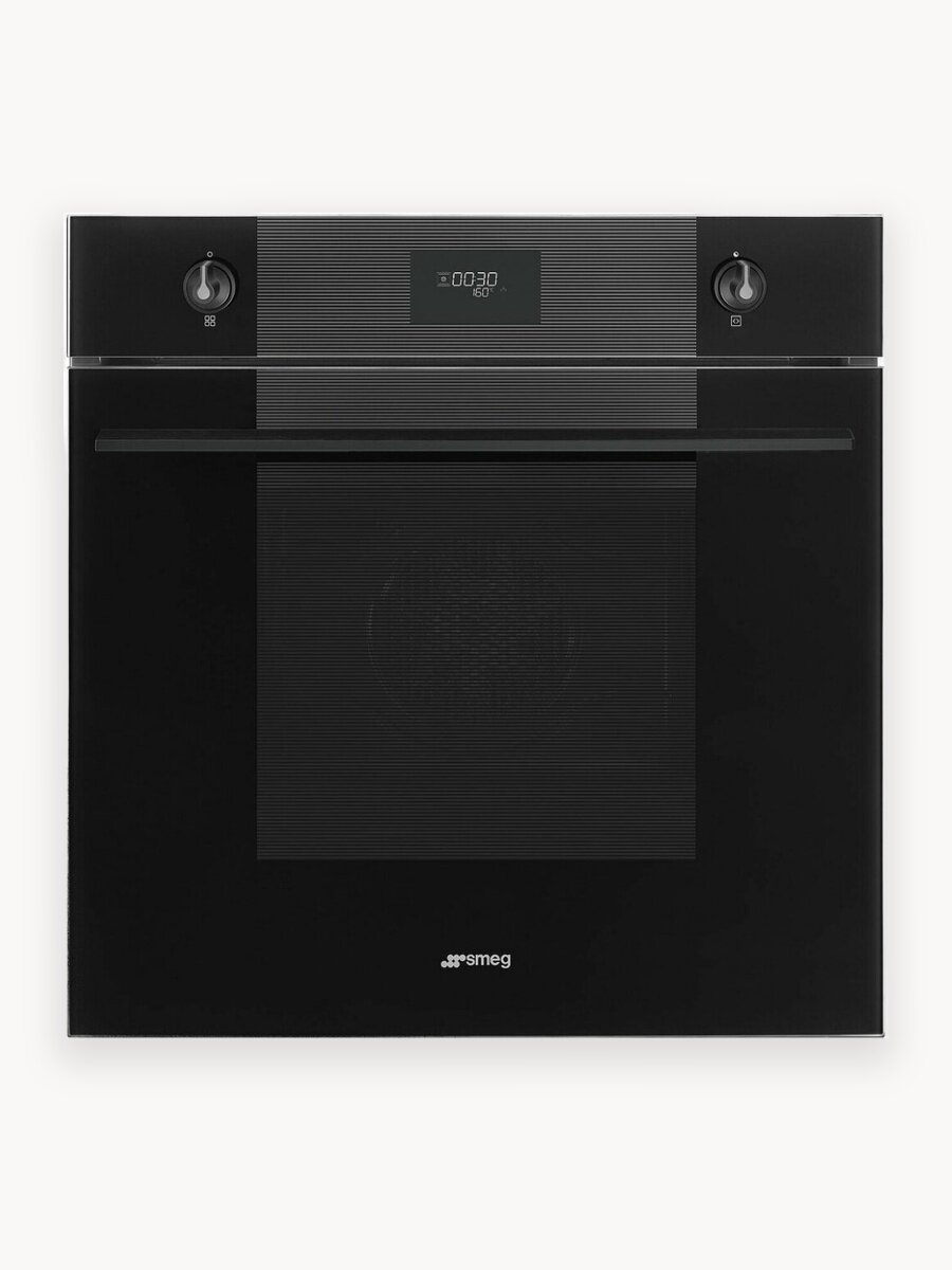 Духовой шкаф Smeg SFP61TB3FR, пиролитическая очистка, дисплей, 10 функций приготовления, чёрный