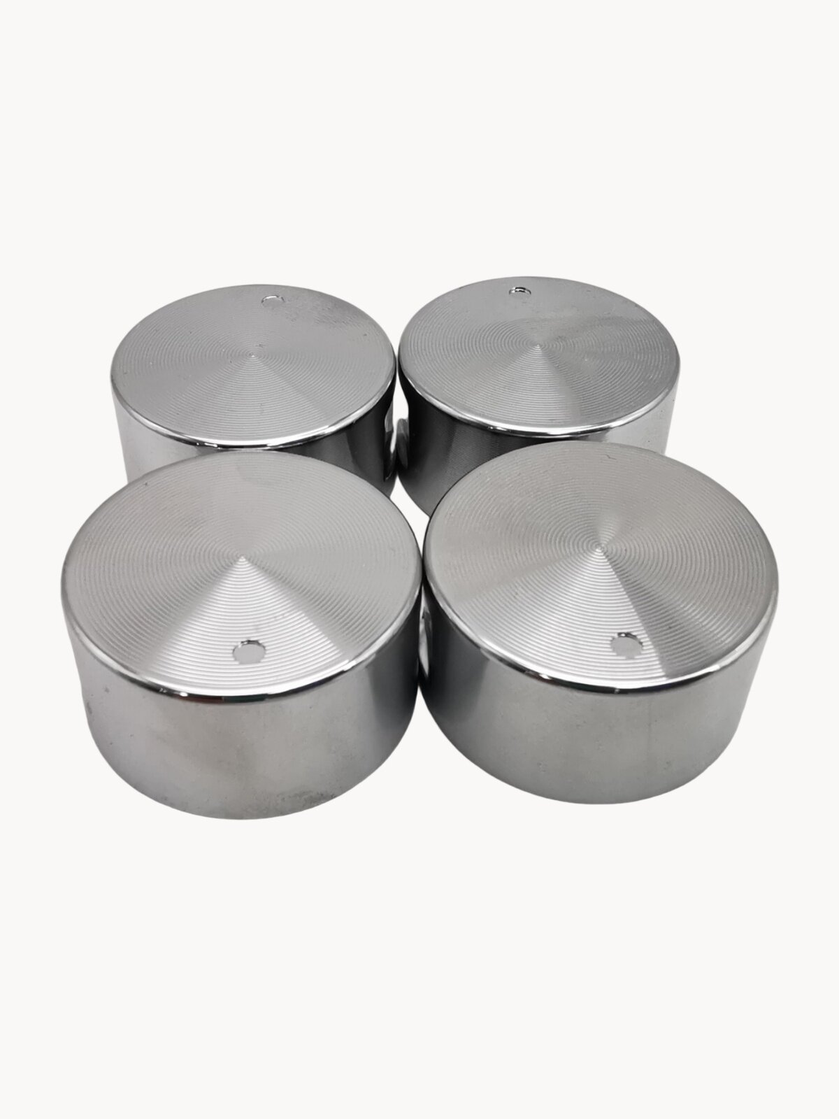 Универсальные серебристые ручки для плиты, духовки и варочной панели (4 шт, металл, Ø35 мм, посадка 6 мм)