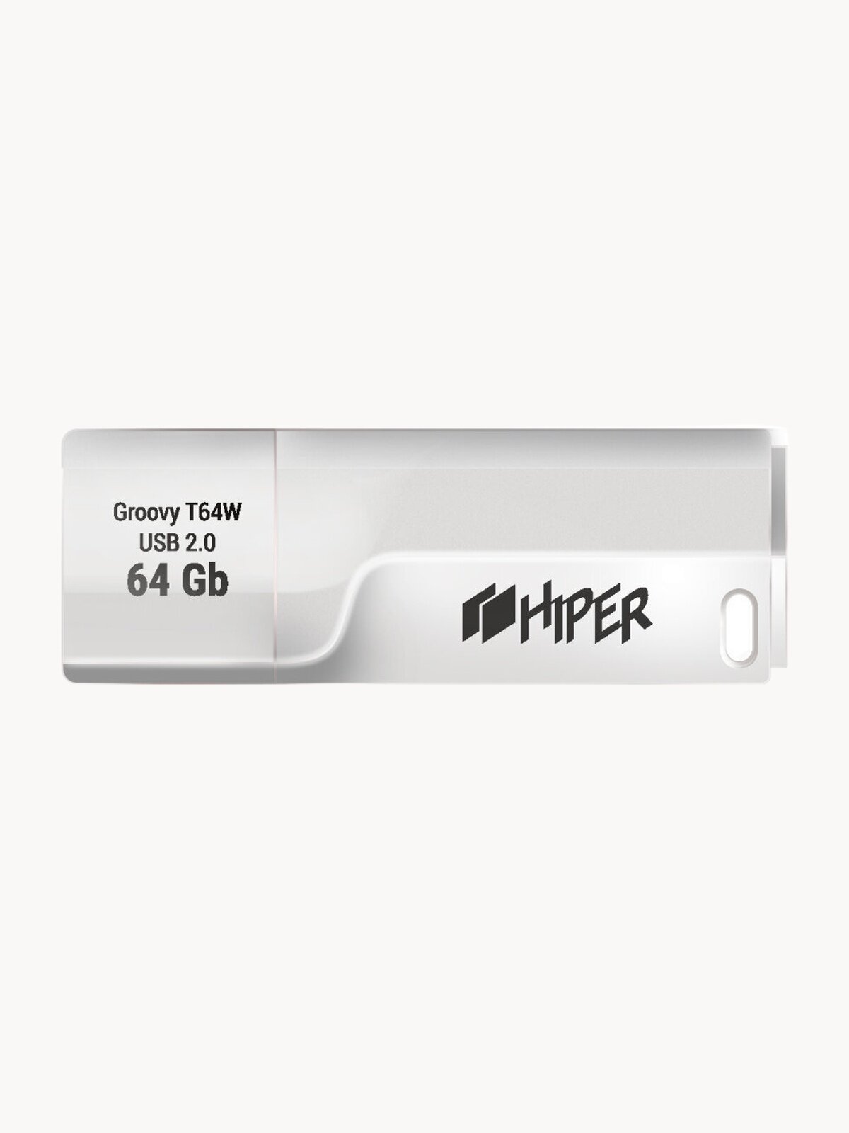Накопитель HIPER USB2 Flash 64GB Hiper Groovy T, белый