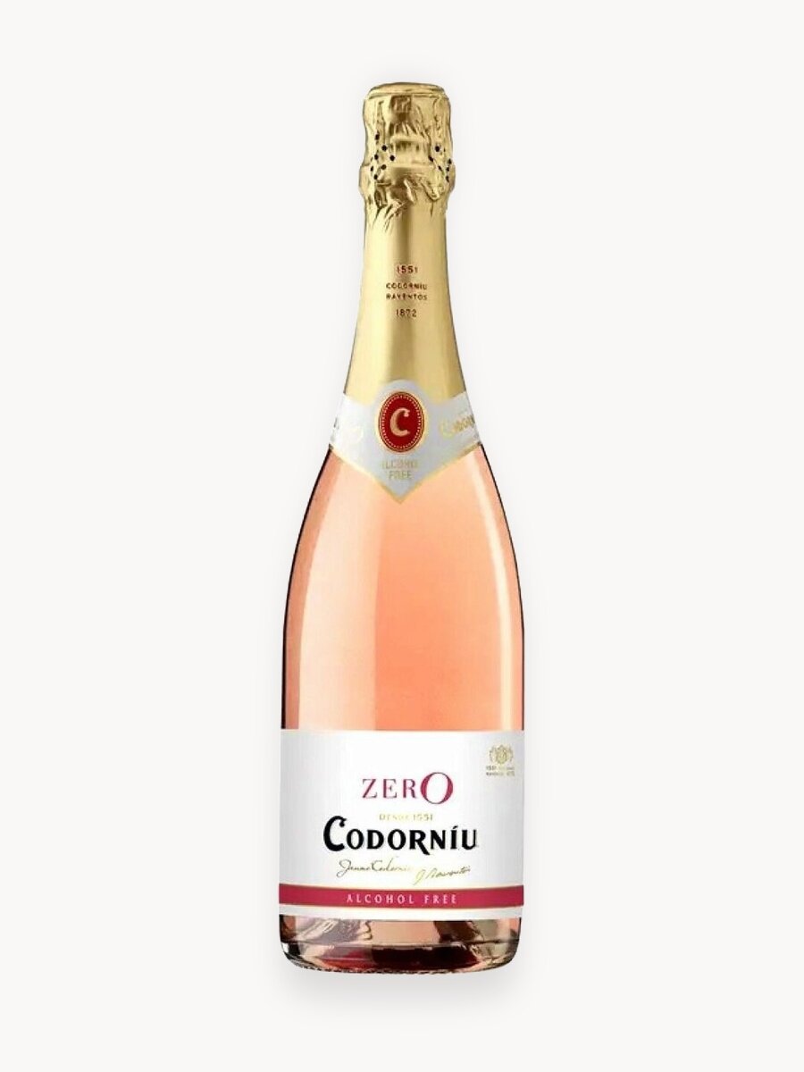 Безалкогольное вино игристое розовое Cava Codorniu Zero Rose