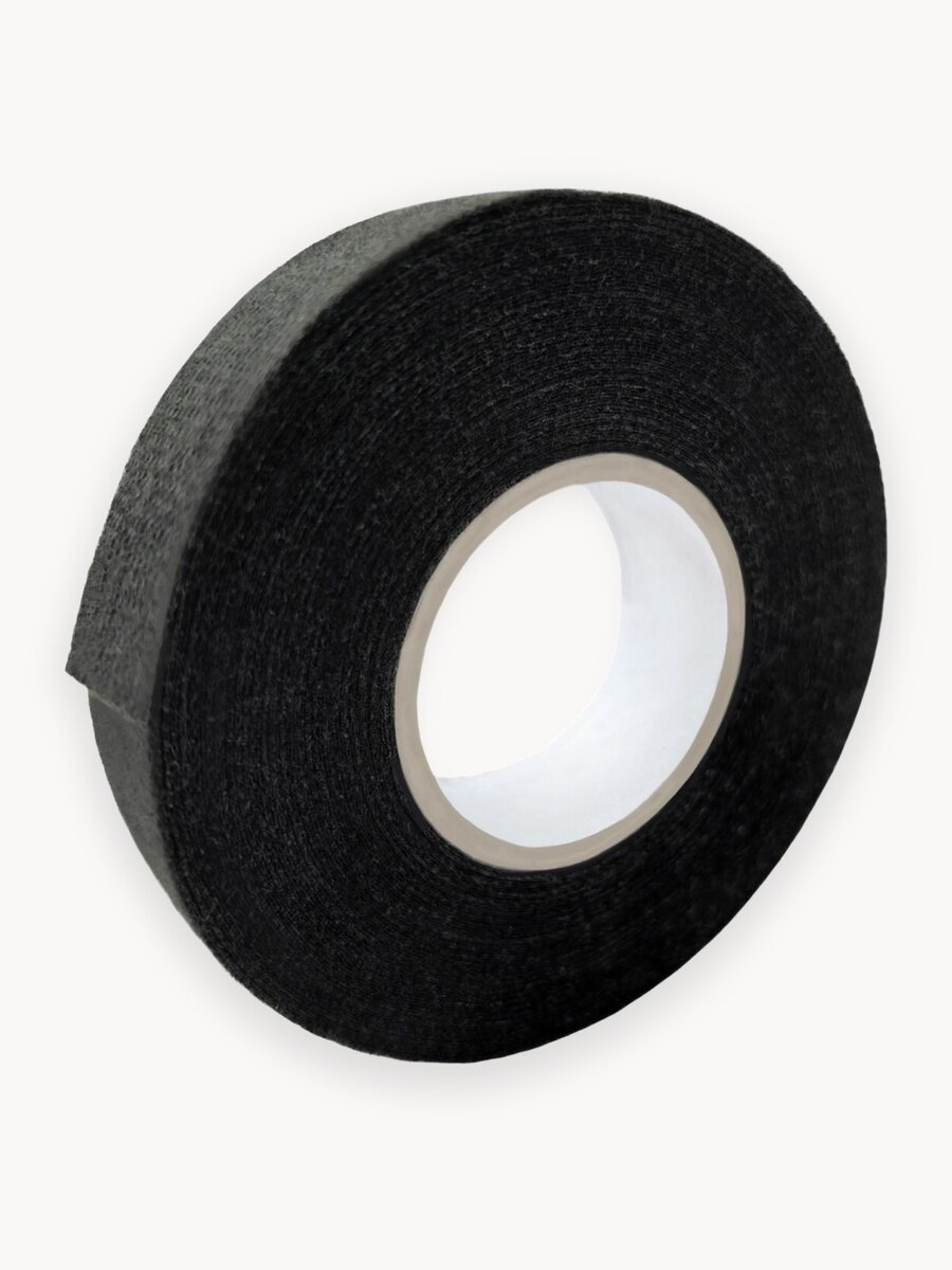 Флисовая изолента автомобильная, для проводки авто, подкапотная изолента черная 19мм, 15 м