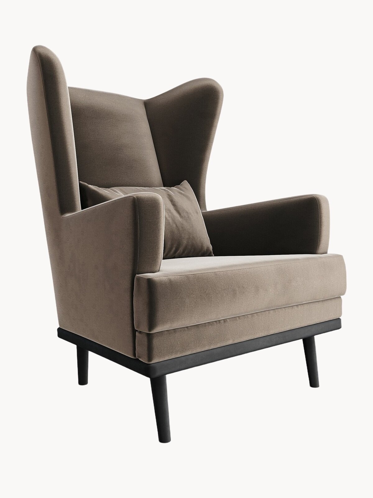 Мягкое кресло с ушами Фантазёр Z-3 на высоких ножках, для отдыха и чтения книг. В гостиную, балкон, спальню и переговорную комнату.