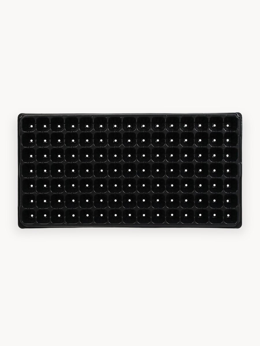 Кассета для рассады Greengo на 105 ячеек, по 20 мл, из пластика, чёрная, 55×29.5×3 см