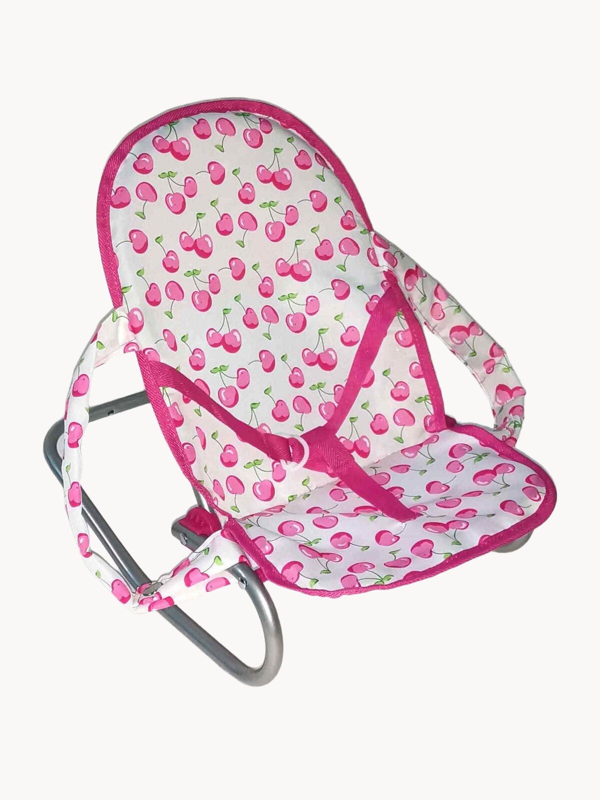 Кресло для куклы Melobo, белое, с вишенками, в пакете 9390S