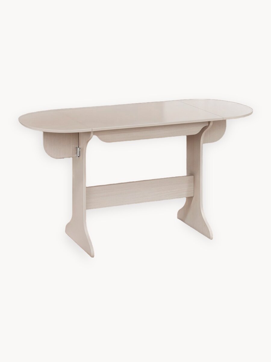 Стол кухонный BONMEBEL Виола, ЛДСП Дуб молочный, раскладной, обеденный, 80(140)х60х74 см