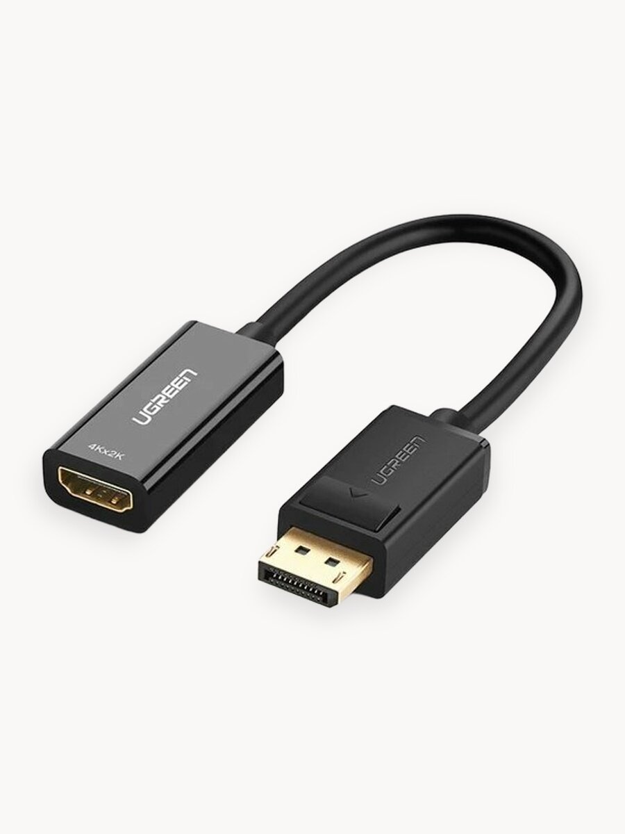 Переходник Ugreen MM137 DisplayPort - HDMI, 1080P@60Hz, черный(40362)