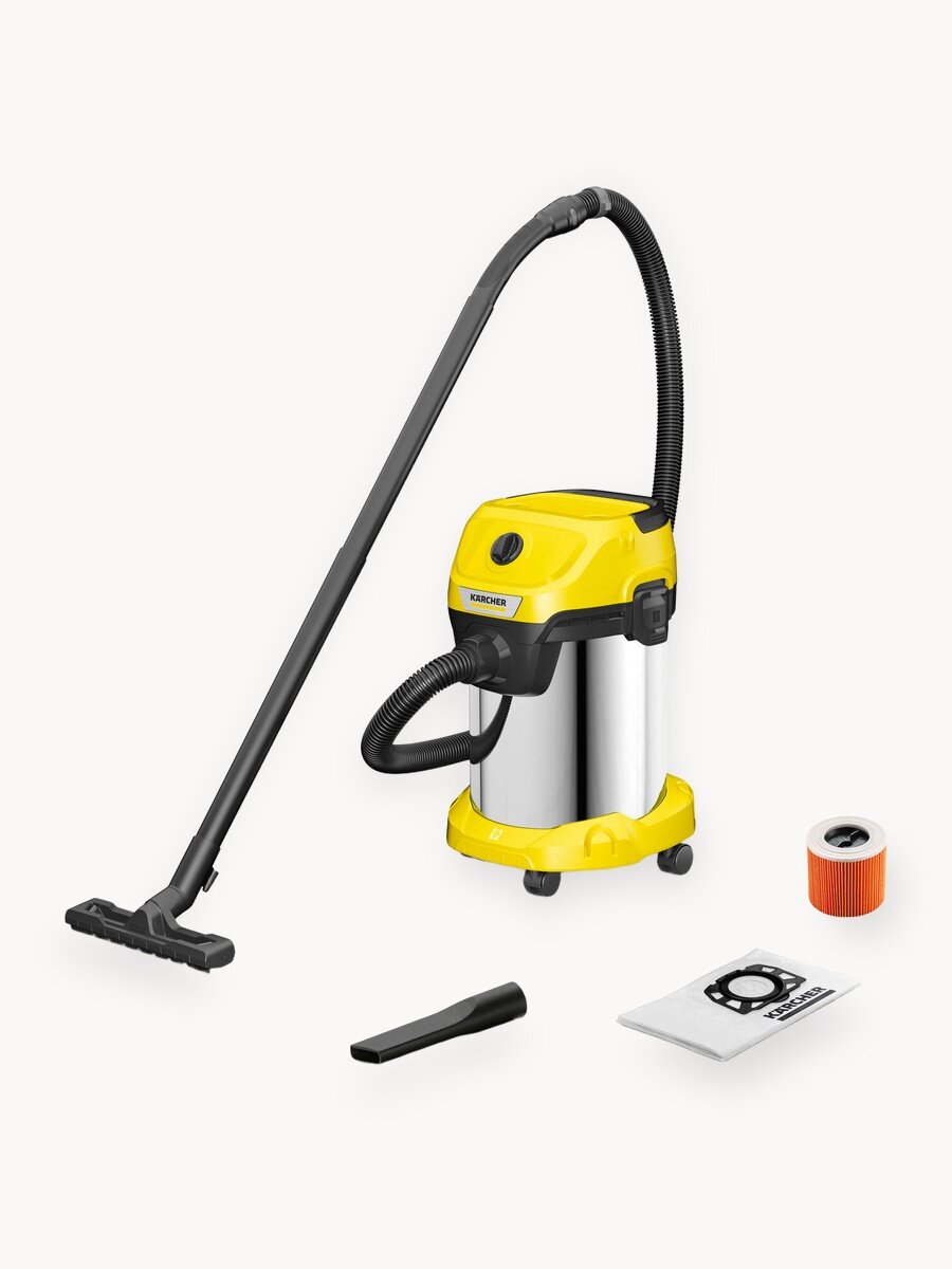 Хозяйственный пылесос Karcher WD 3 S V-19/4/20 (1.628-141.0) для сбора сухого и влажного мусора