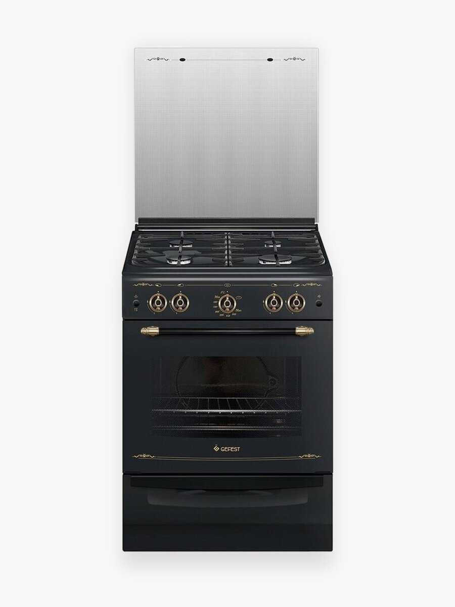 Газовая плита Gefest ПГ 6100-02 0187 60 см, 52 л, 4 конфорки, черный