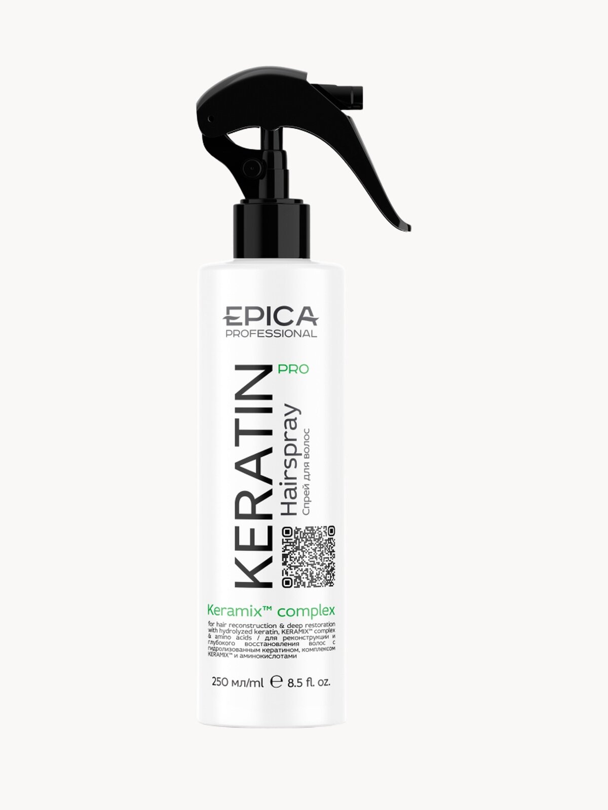 EPICA Professional Keratin PRO Спрей для реконструкции и глубокого восстановления волос, 250 мл.