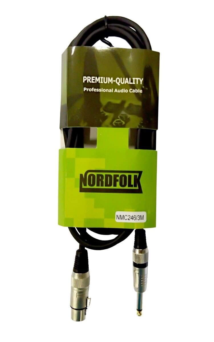Кабель XLR Fem - 6.35 mm Jack mono NordFolk NMC246/3M