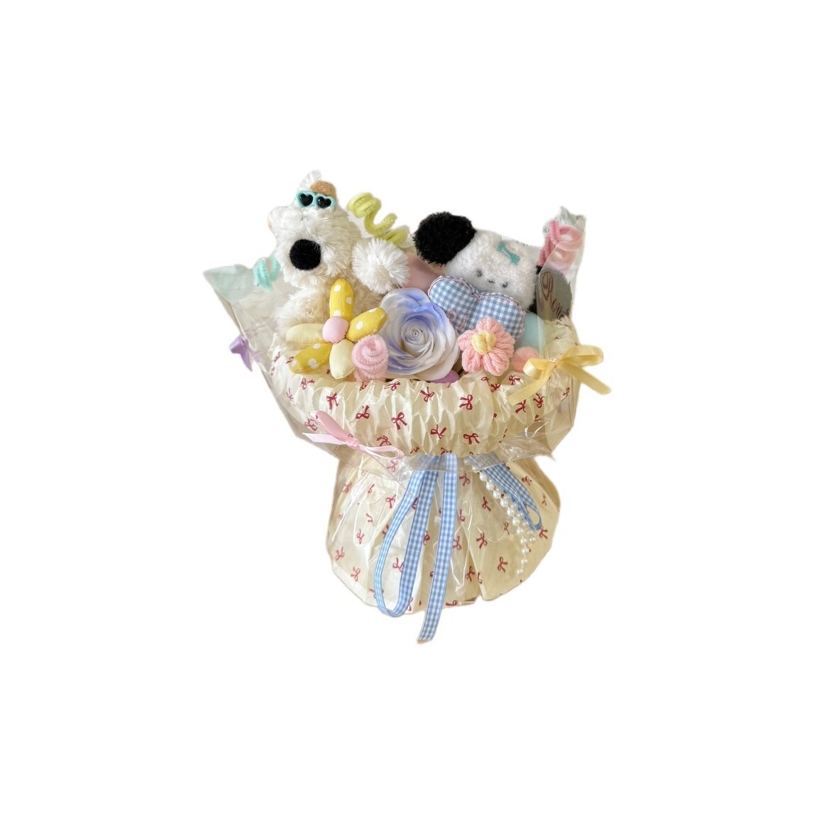 Игрушка-антистресс унисекс Tak Bebe West Highland Bouquet, Blue Puppy Bouquet, 30CM EU