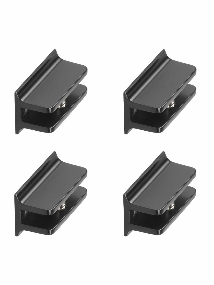 Стеклодержатель (стекло до 9 мм) EDSON черный матовый (комплект 4 шт.)