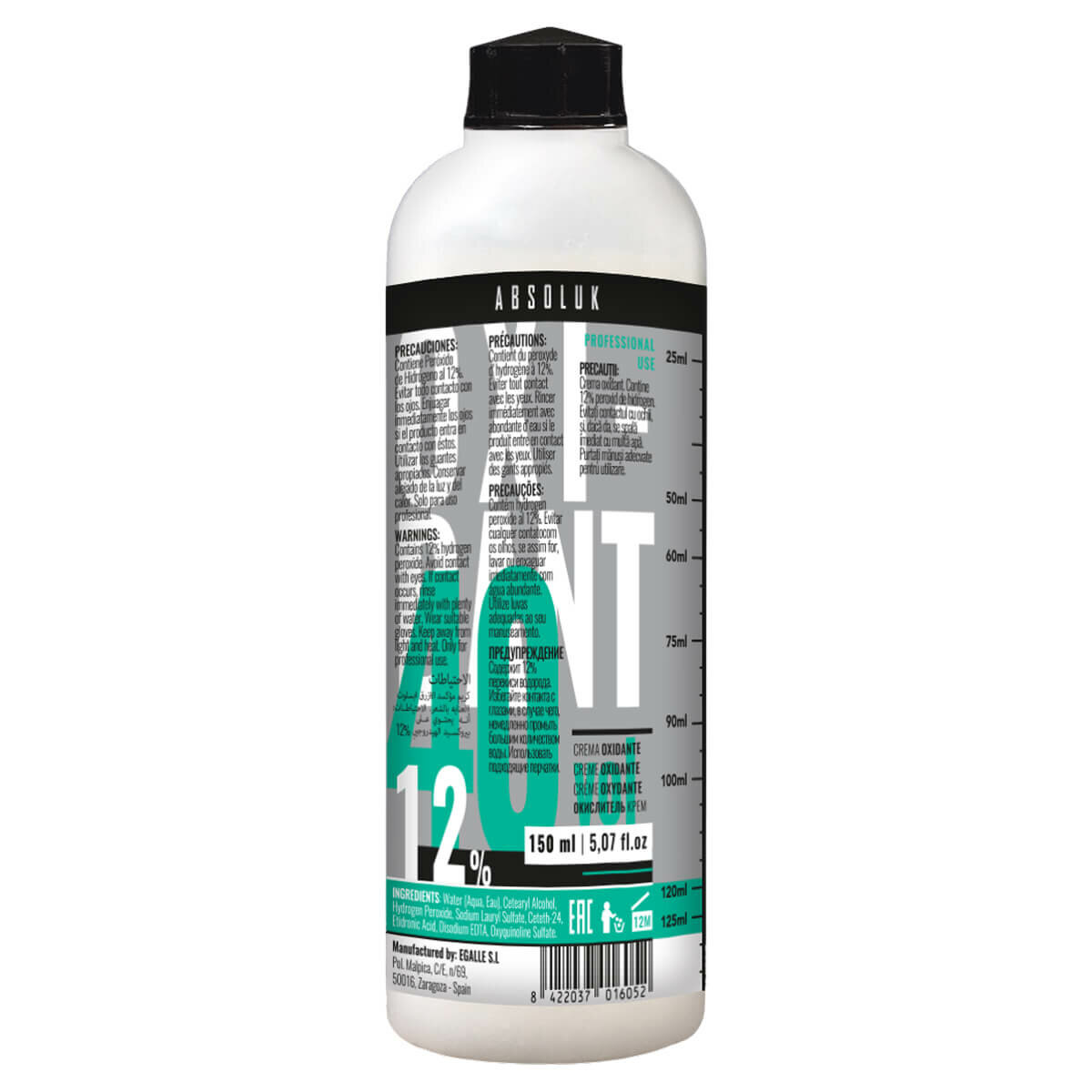 Оксид для краски 12% Absoluk Oxidant Cream (40 vol), 150 мл