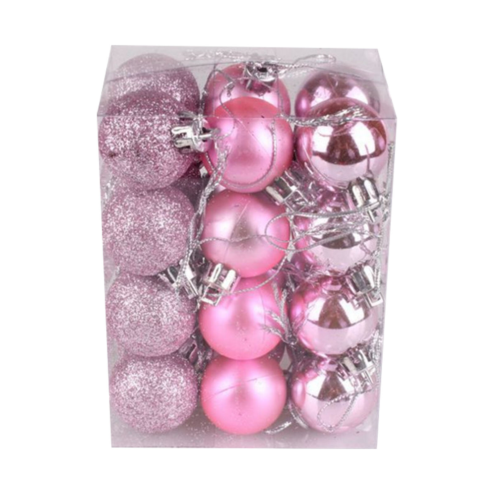 72 шт, рождественские шары, подвесные декоративные елочные шары для рождественских свадеб, помолвок, юбилеев, вечеринок, розовые
