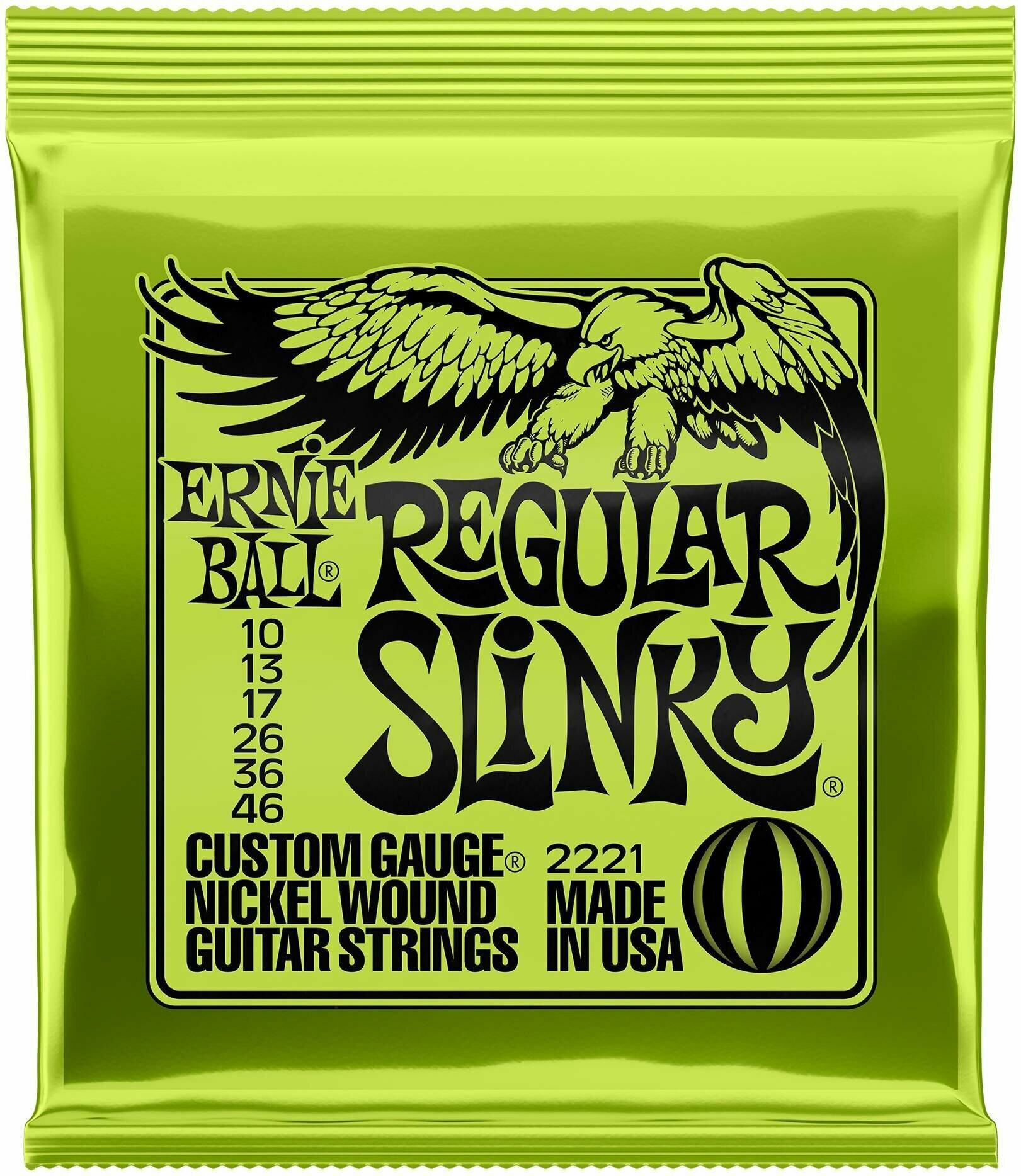 ERNIE BALL 2221 Nickel Wound Slinky Regular 10-46 - Струны для электрогитары