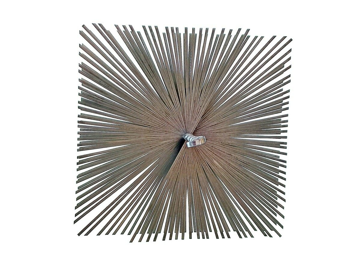 Щетка квадратная стальная 250х250-3.0х0.4-М12 Италия для дымохода