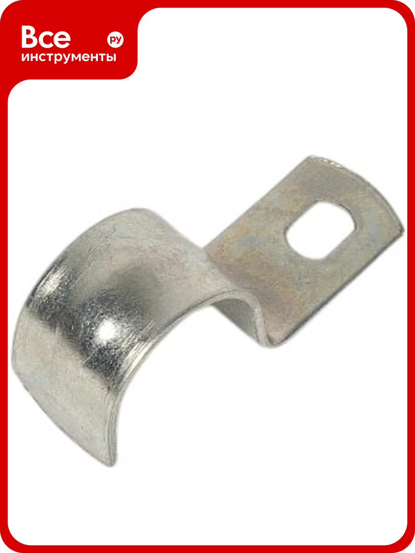 Металлическая однолапковая скоба КрепПак СМО 16-17 100 шт. в упаковке 011.1016, из оцинковки, крепления металлорукава