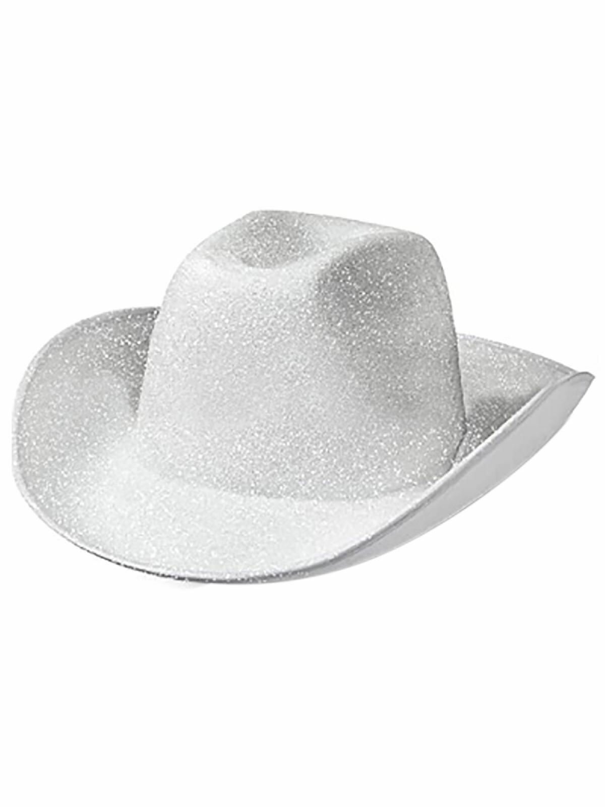 Ковбойская шляпа с пайетками, Белый