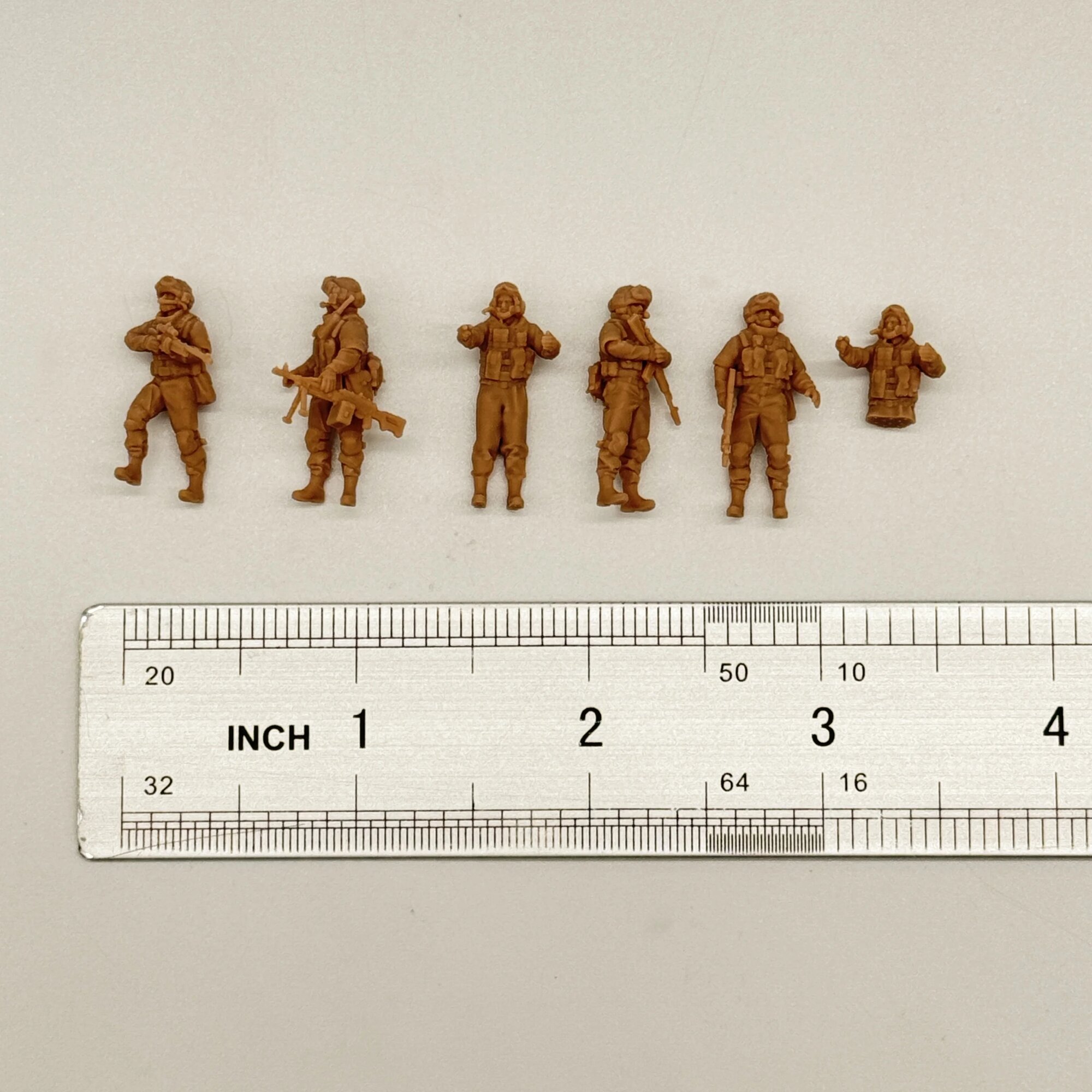 Масштаб 1/72, современный русский танк, пехотный офицер, 6 фигурок, комплект моделей из смолы, миниатюрные военные военные игры