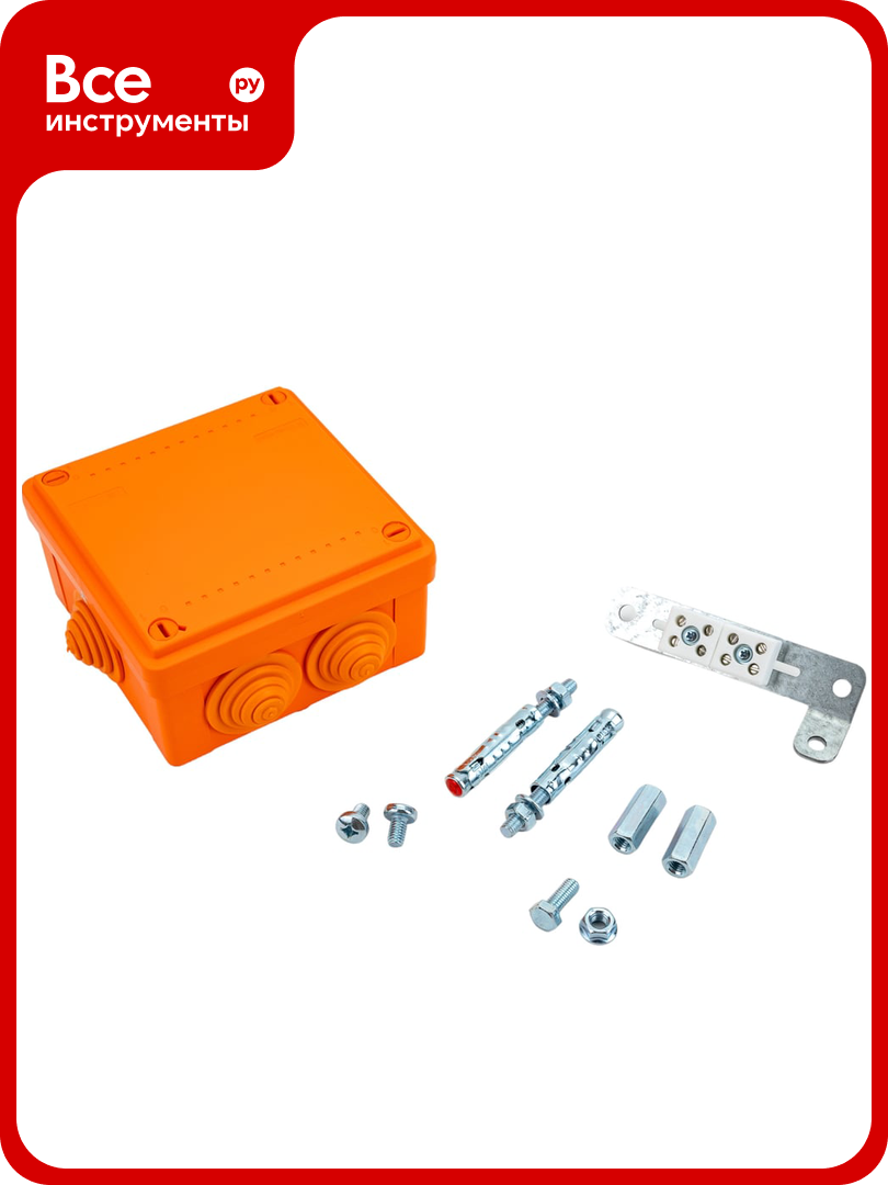 Ответвительная коробка DKC FS 100х100х50мм 4р 450В 6А 4кв. мм с кабельными вводами, пластик FSB11404