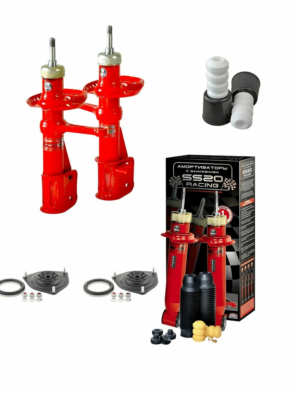 Без пружин комплект стоек SS20 -70 ваз Приора 2171 "RACING комфорт"- Артикул: BND-110477-588-2171 - Производитель: Россия