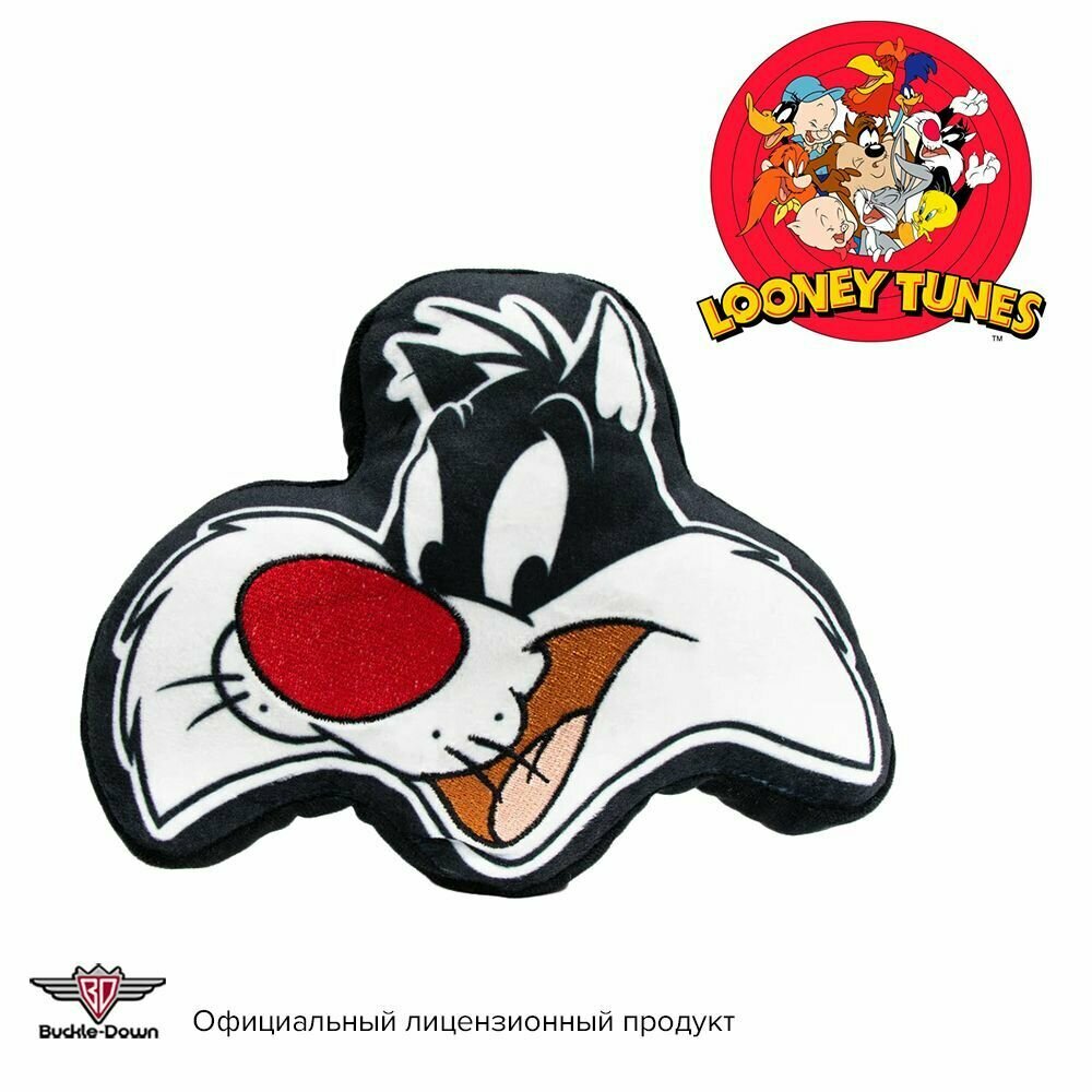 Мягкая игрушка-пищалка для собак Buckle-Down,"Кот Сильвестор" мультицвет 20 см